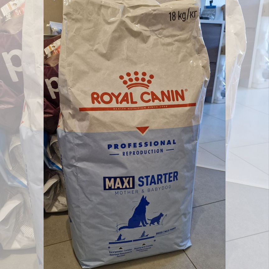 Корм для собак maxi starter 18 кг