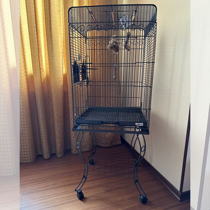 Клетка вольер на подставке для попугаев