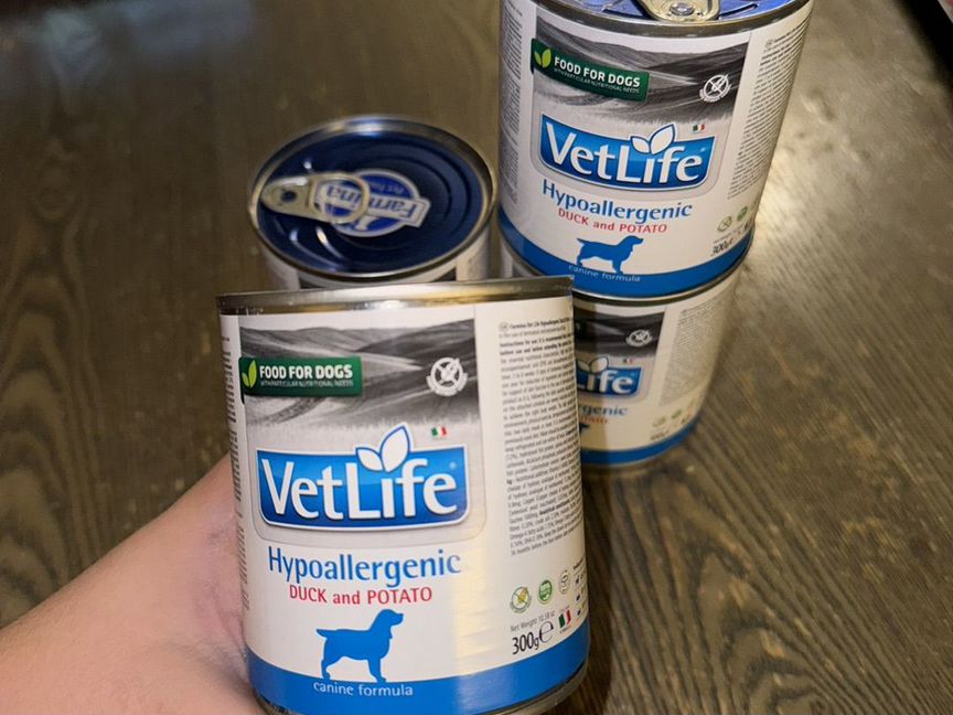 Влажный корм для собак VetLife hypoallergenic