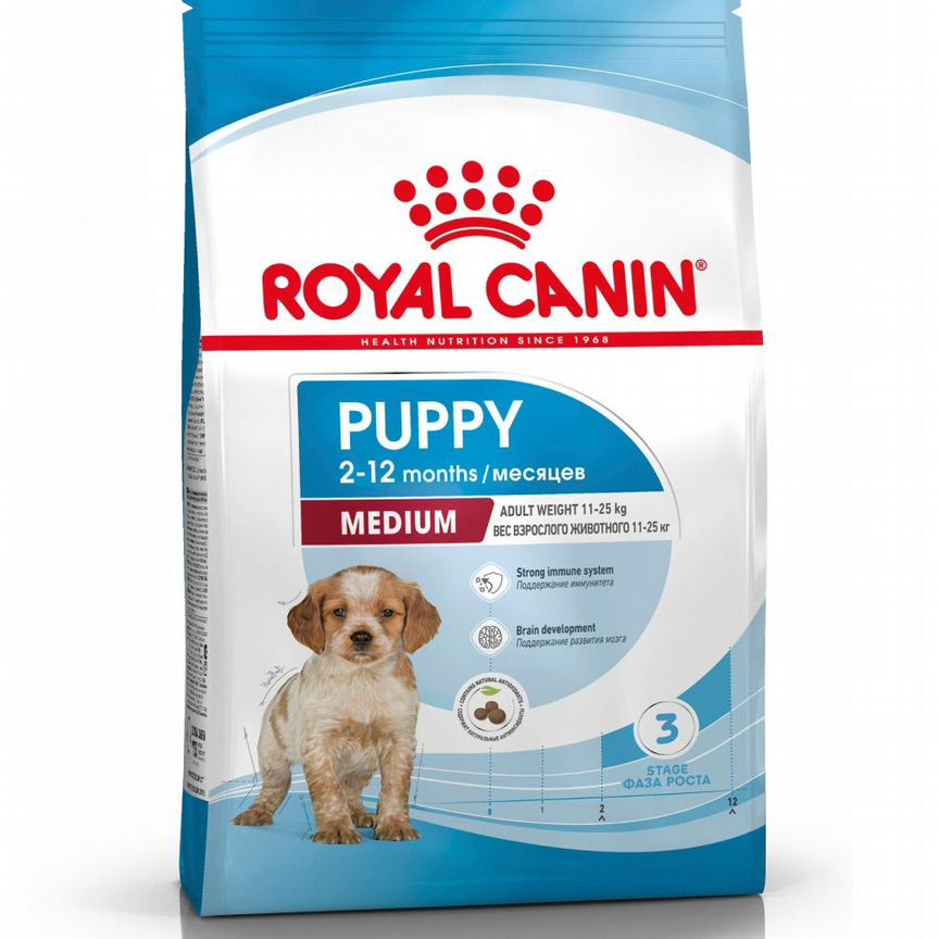 Корм для собак royal canin medium puppy