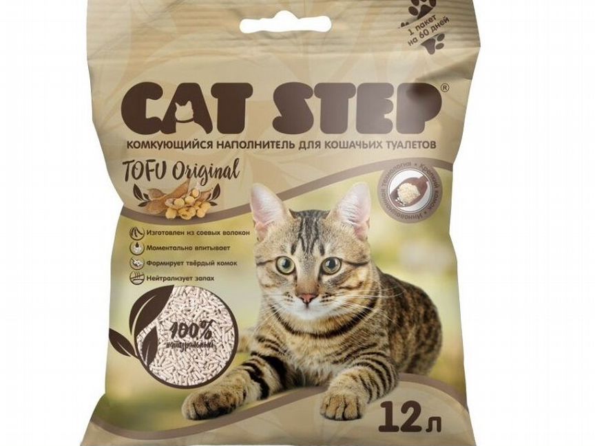 Кэт Стэп Комкующийся 12л - Тофу Оригинал (Cat Step