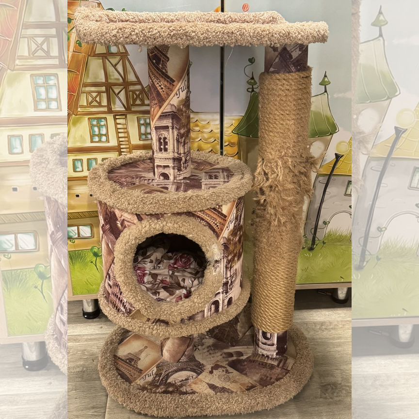Когтеточка домик для кошки бу