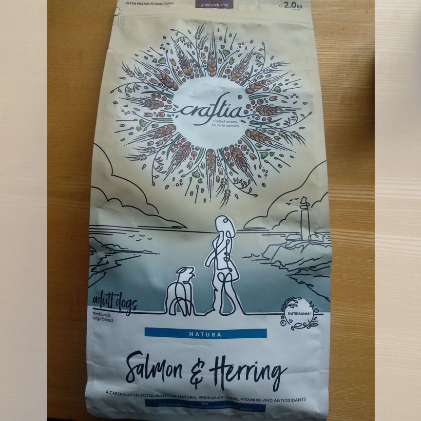 Продам корм для собак Craftia Salomon & Herring