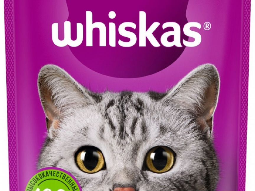 Whiskas влажный корм для кошек, паштет с уткой