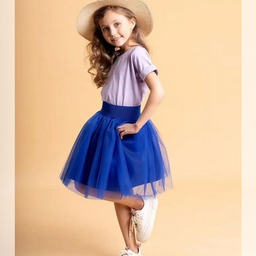 Йупка мягкая фатировая сетка для девочка