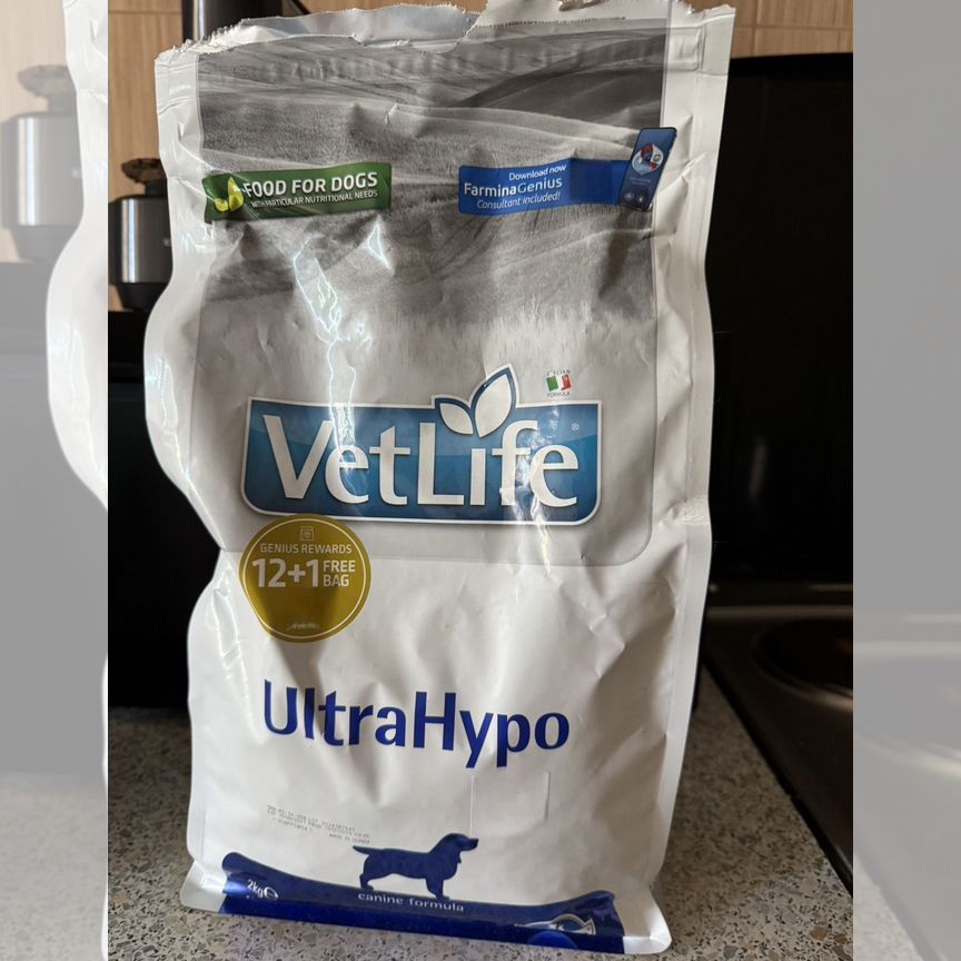 Корм для собак vetlife ultrahypo