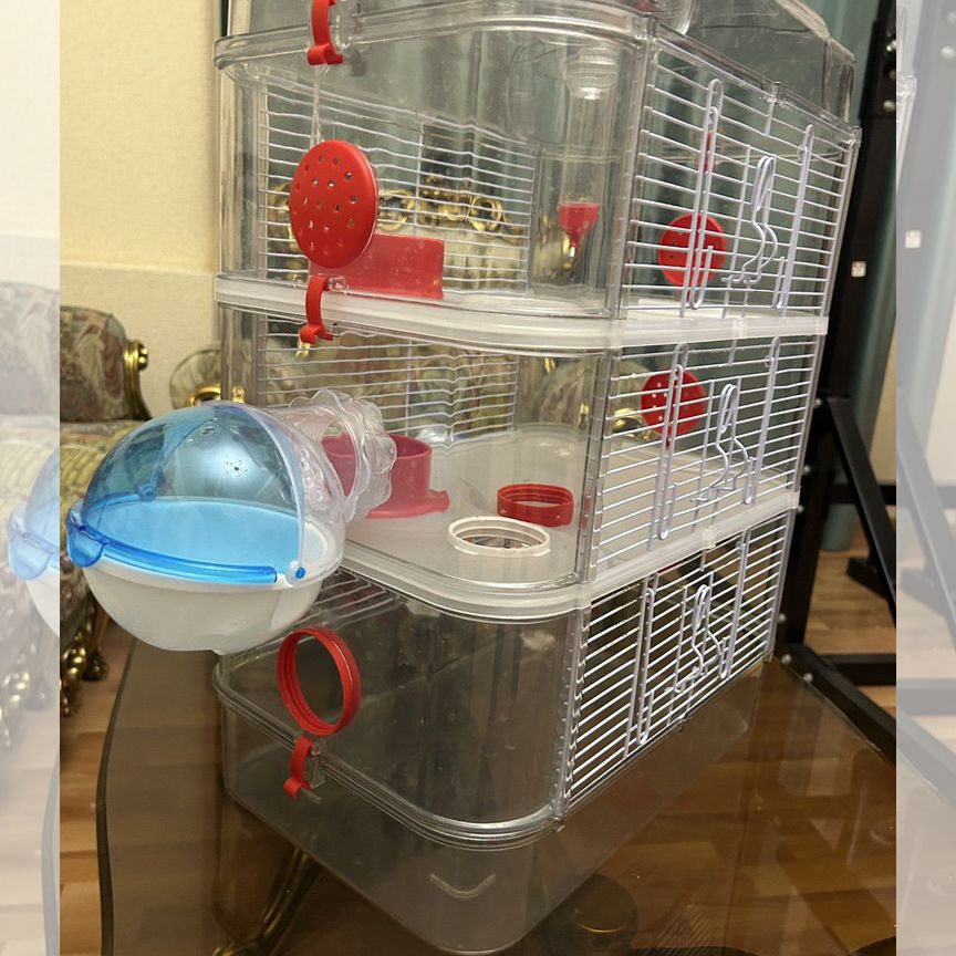 Клетка-террариум 3х-уровневая для грызунов