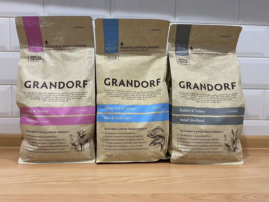 Сухой корм Grandorf для кошек по 2кг