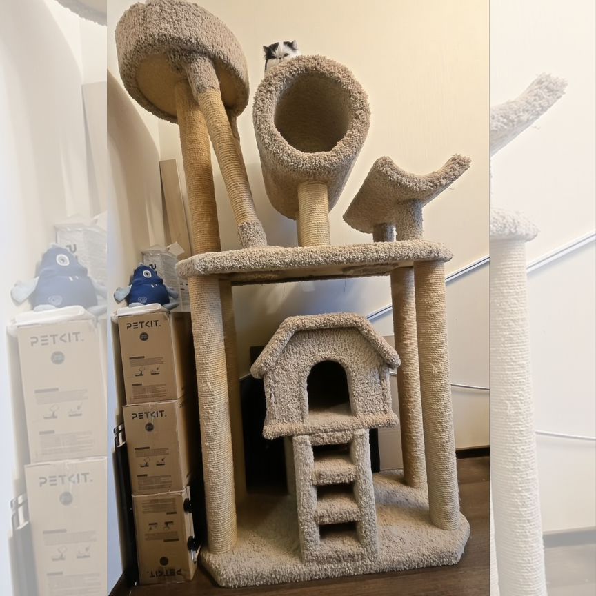 Домик для кошки с когтеточкой большой