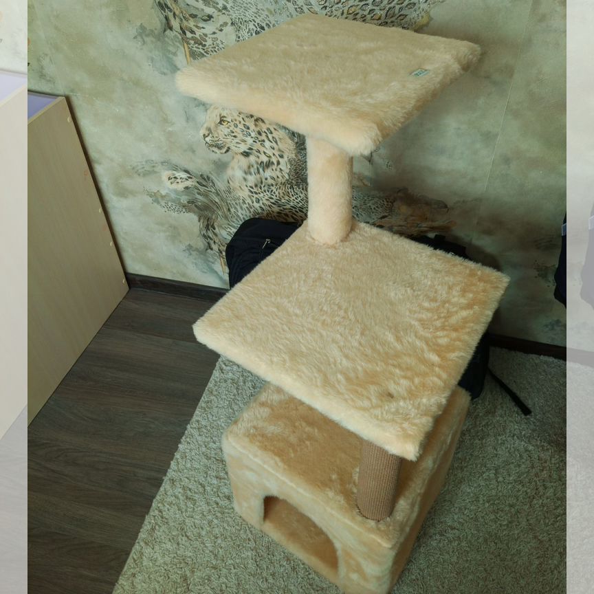 Когтеточка домик для кошки новая