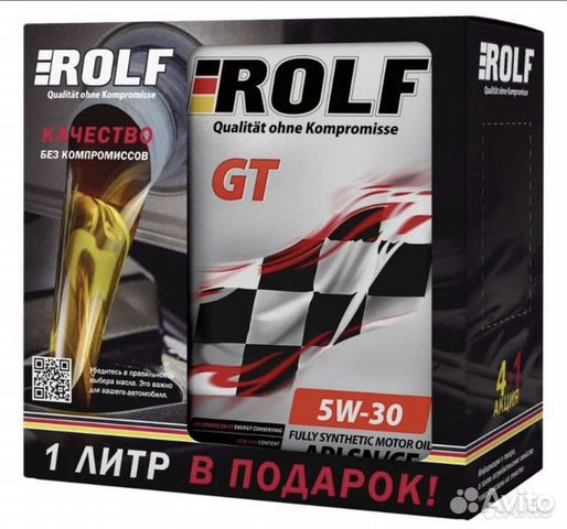 Масло моторное rolf GT SN/CF 5W30 4+1л купить в Москве 322403 | Авито