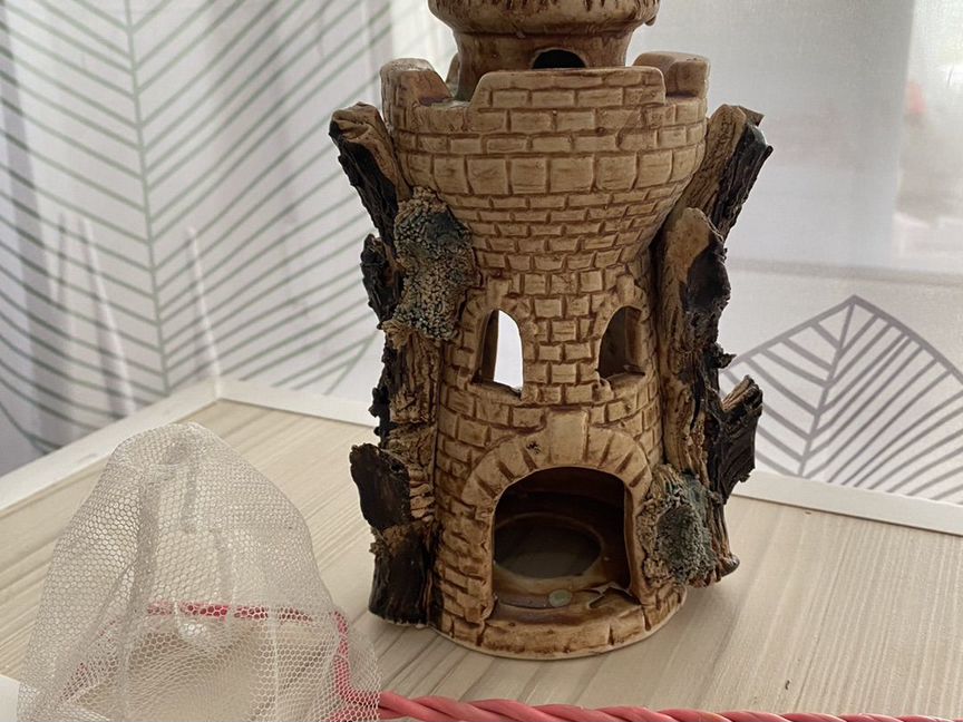 Домик для аквариума + сачок