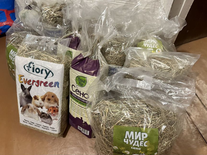 Сено в мешках для грызунов
