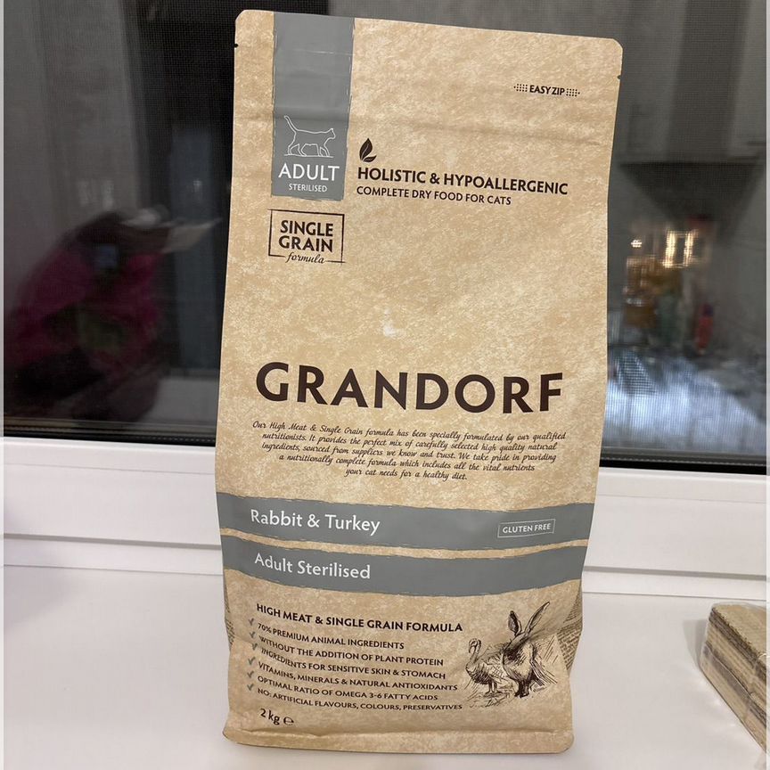 Корм для кошек grandorf 2 кг кролик