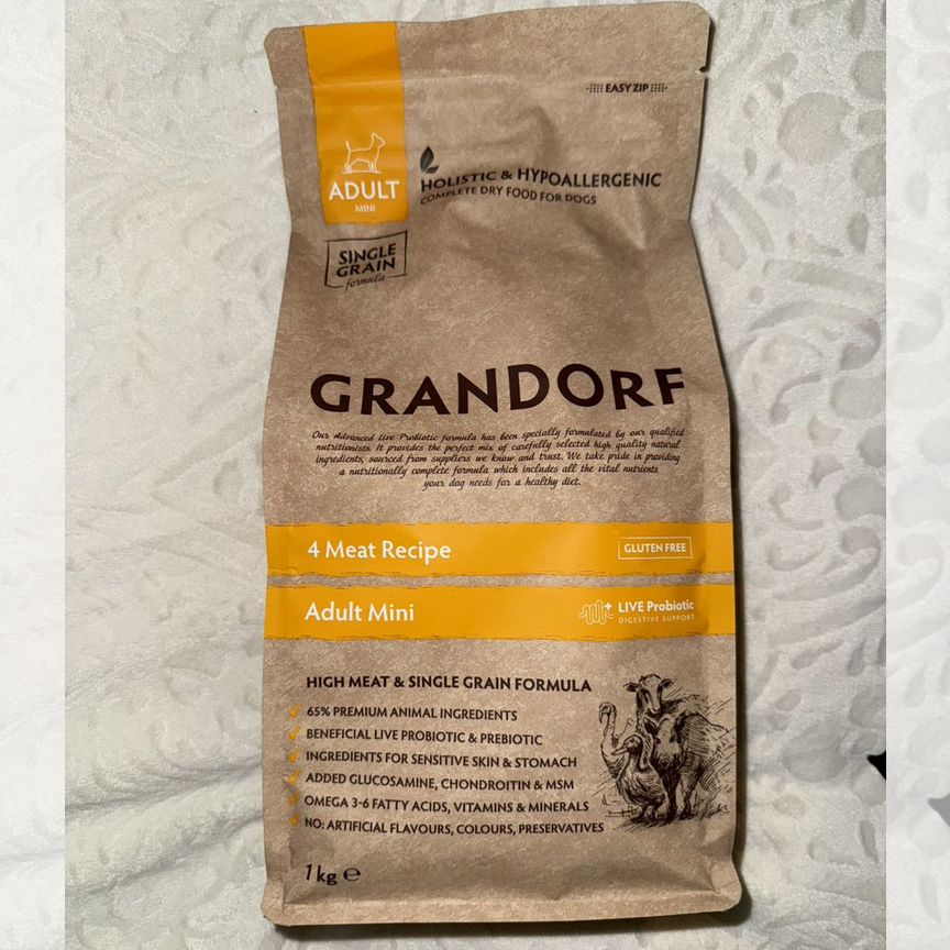 Корм для собак мелких пород grandorf 1 кг