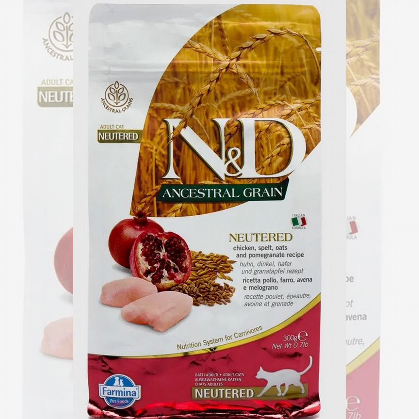 Корм Farmina N&D Ancestral Grain Neutered Cat,10кг