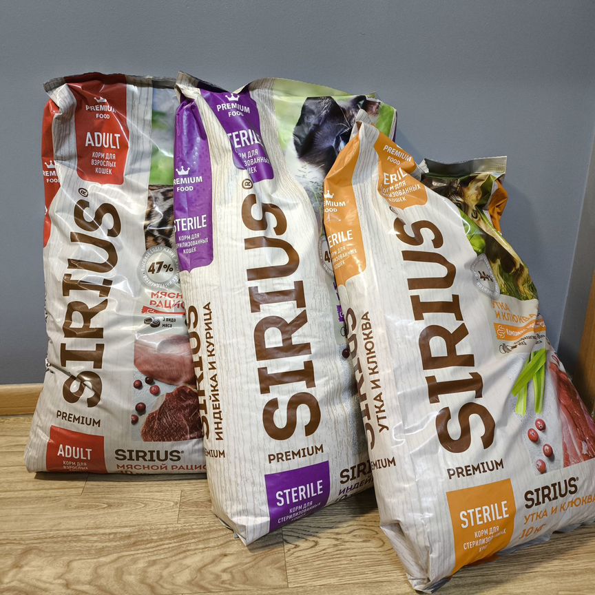 Sirius 10 кг Сухой корм для кошек