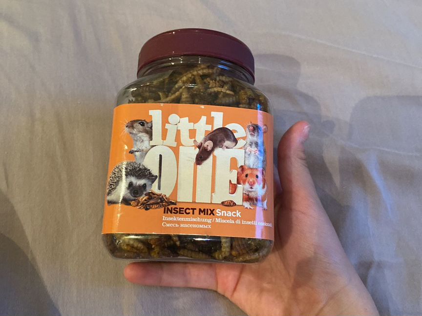 Вкусняшка для хомяков из червяков от little ONE