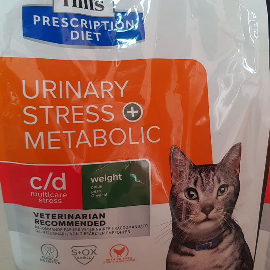 Hills C/D + Metabolic для кошек 1.5 кг