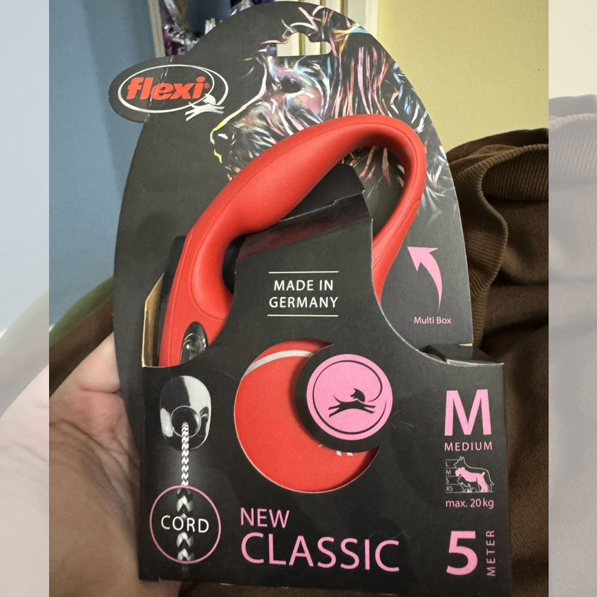 Поводок рулетка flexi cord new classic 20 kg 5m