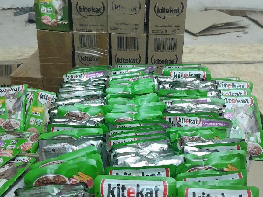 Влажный Корм для кошек, собак Kitekat 1000+ шт
