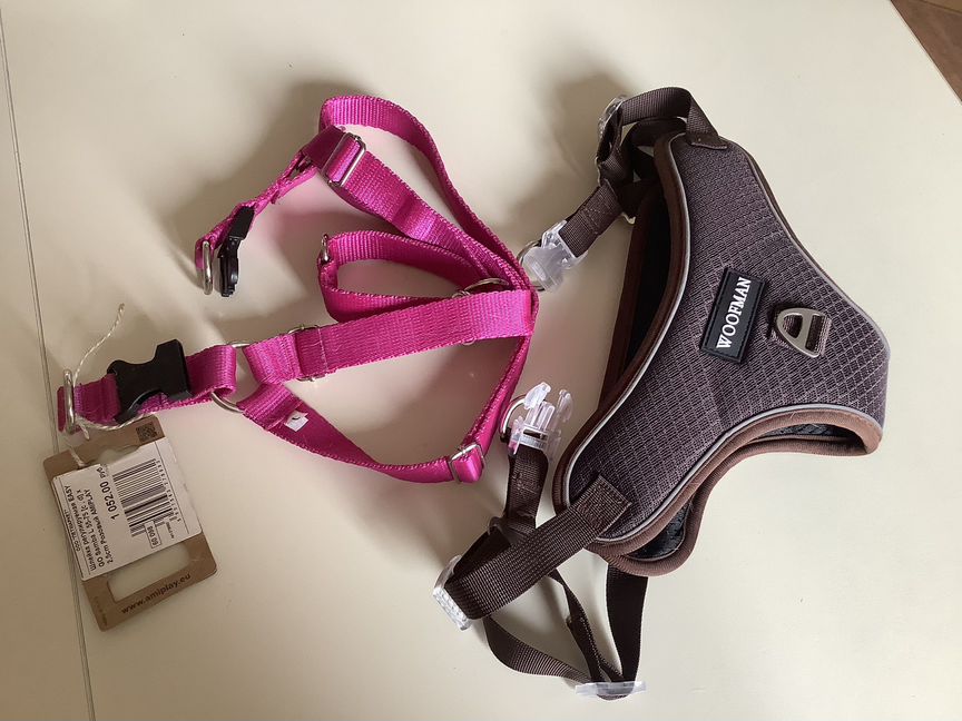 Две новые шлейки на среднюю собаку