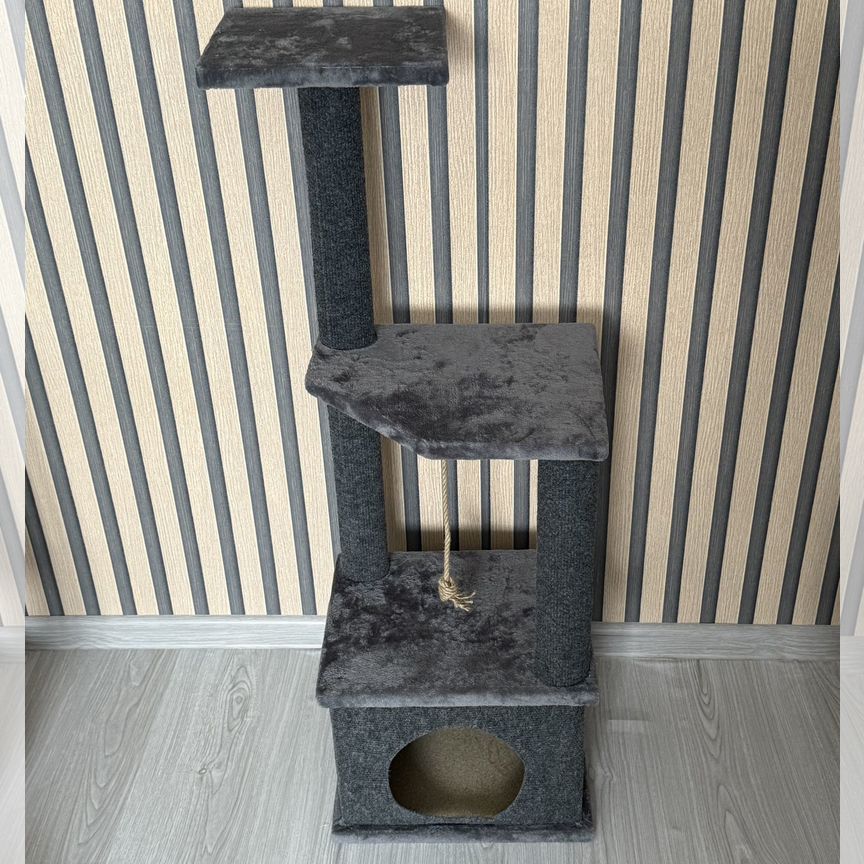 Когтеточка с домиком и лежанкой