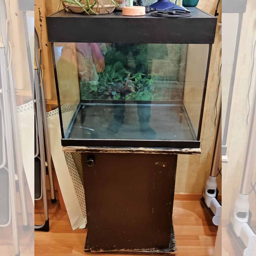 Аквариум с тумбой бу 40л