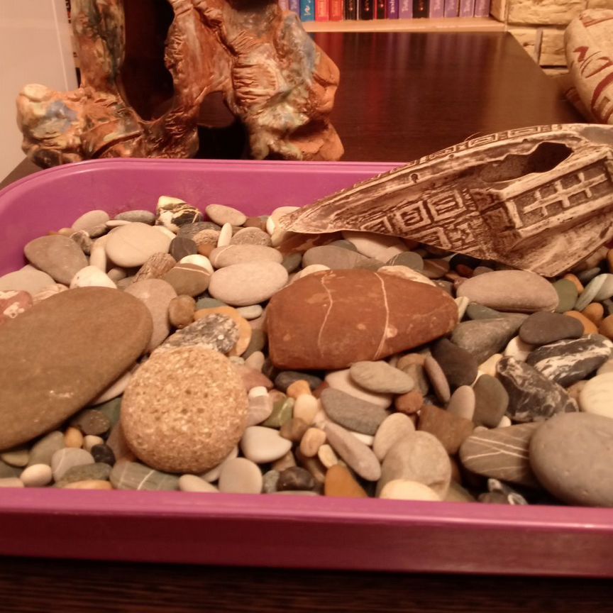 Аквариумные камешки с корабликом и замком