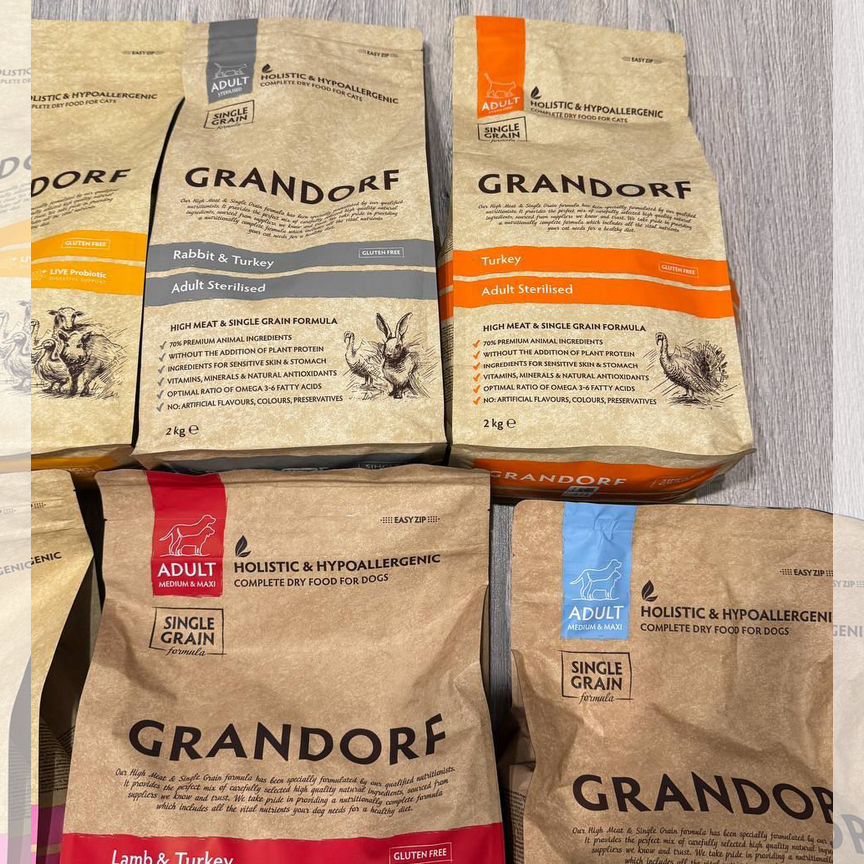 Корм для котов и собак grandorf новое
