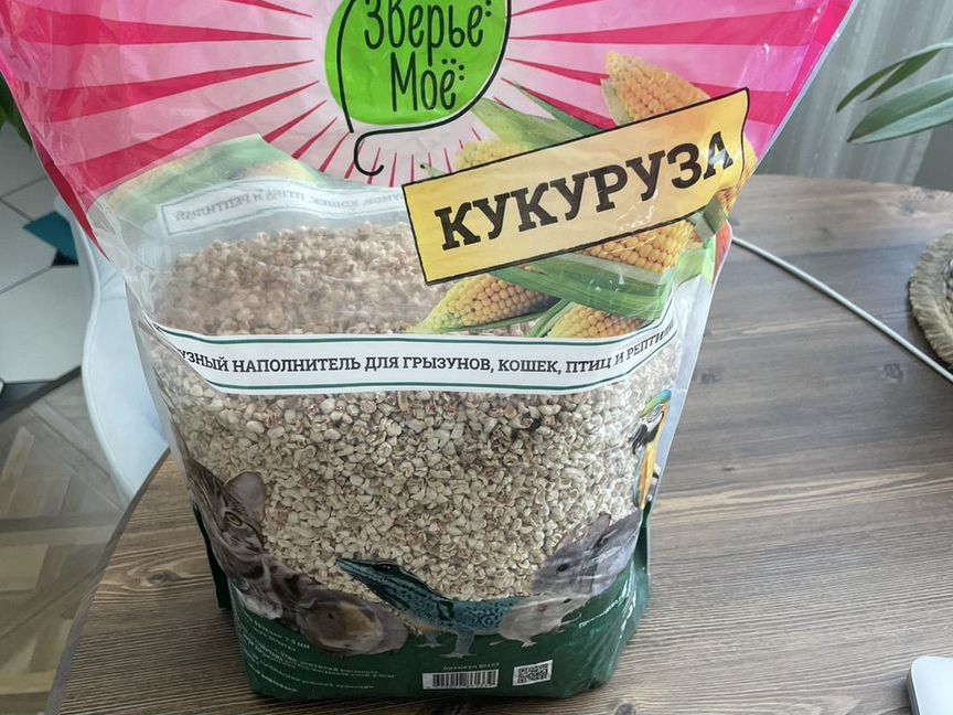 Кукурузный наполнитель для животных