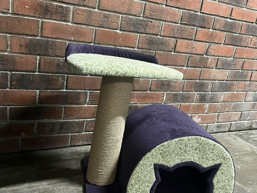 Когтеточка домик для кошки (обшита была под заказ)