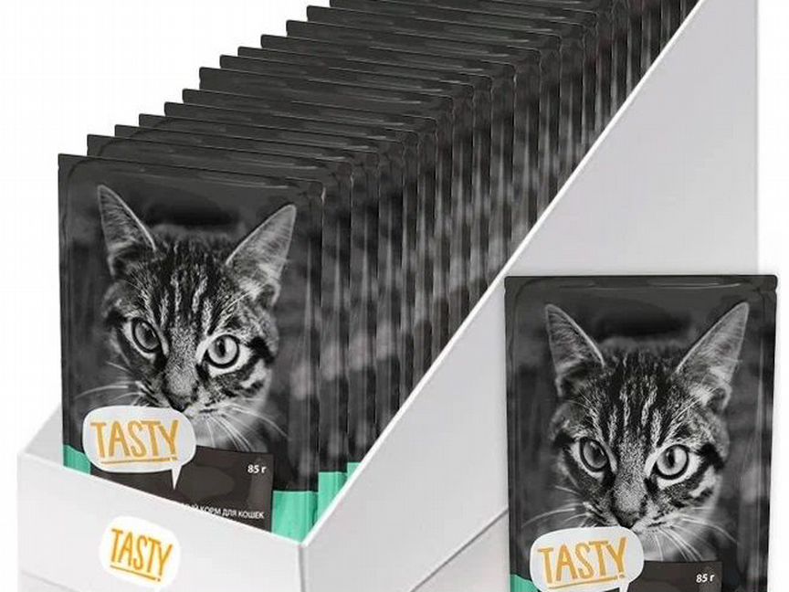 Корм Tasty корм с кроликом в желе для кошек, пауч
