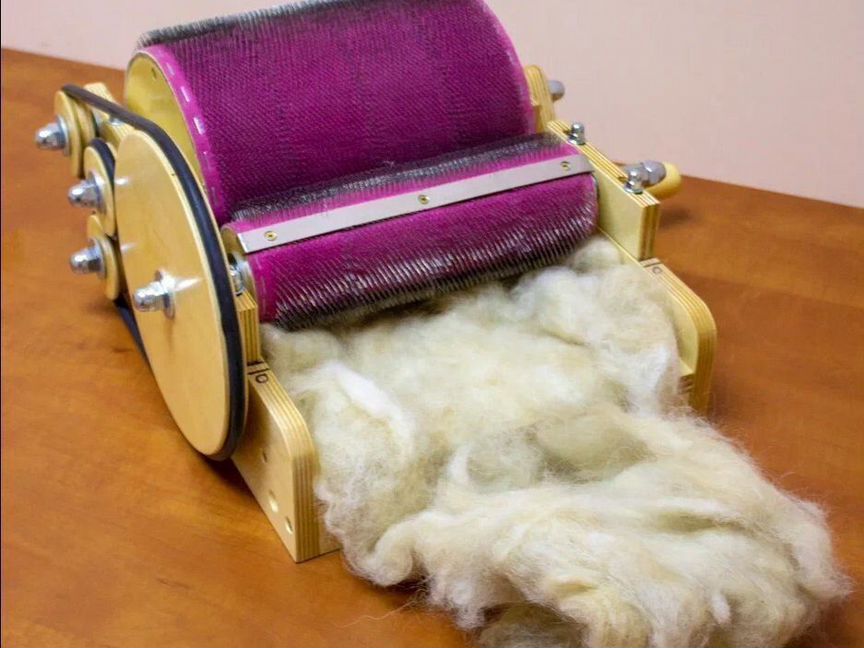 Кардер для шерсти барабанный