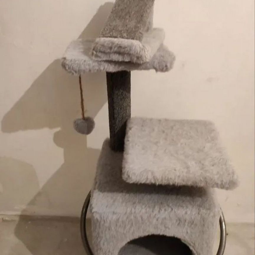 Когтеточка домик для кошки новый