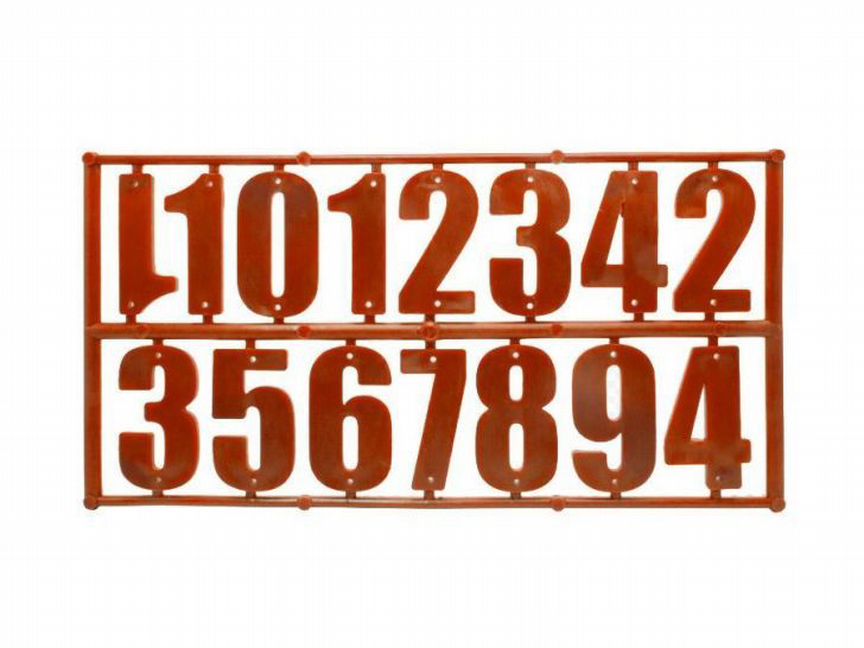2 шт. Комплект цифр для ульев красный-15 (h40, пла