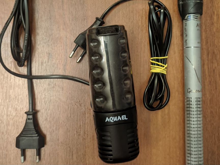 Нагреватель и фильтр для аквариума Aquael