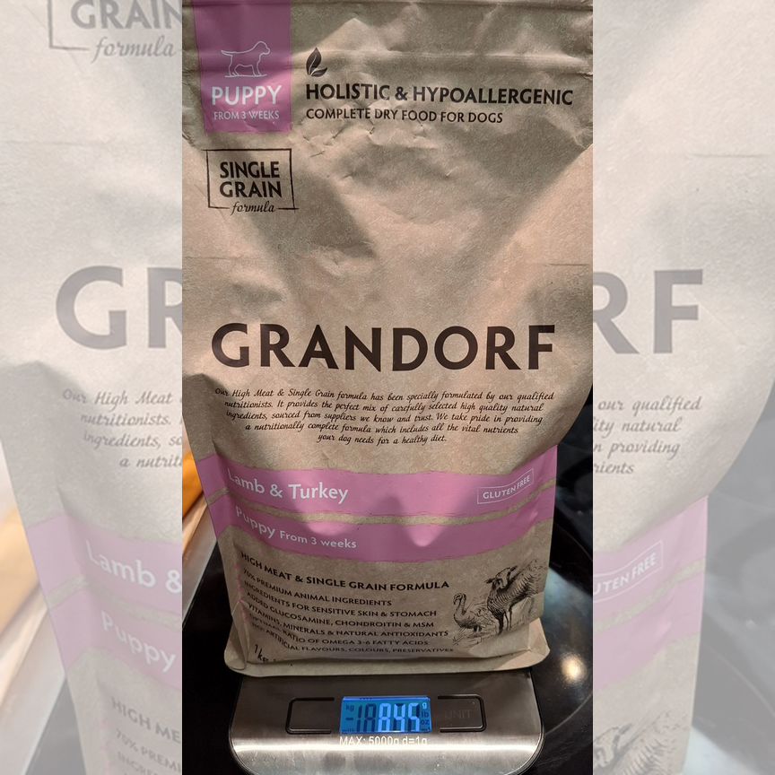Сухой корм Grandorf для щенков с ягненком и индей