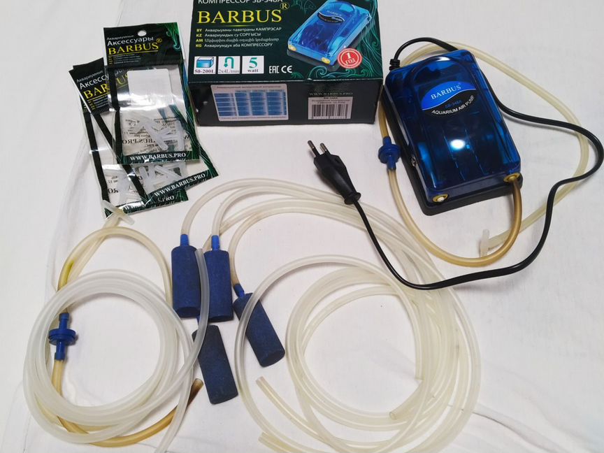 Аквариумный воздушный компрессор SB-348А, 5 Вт