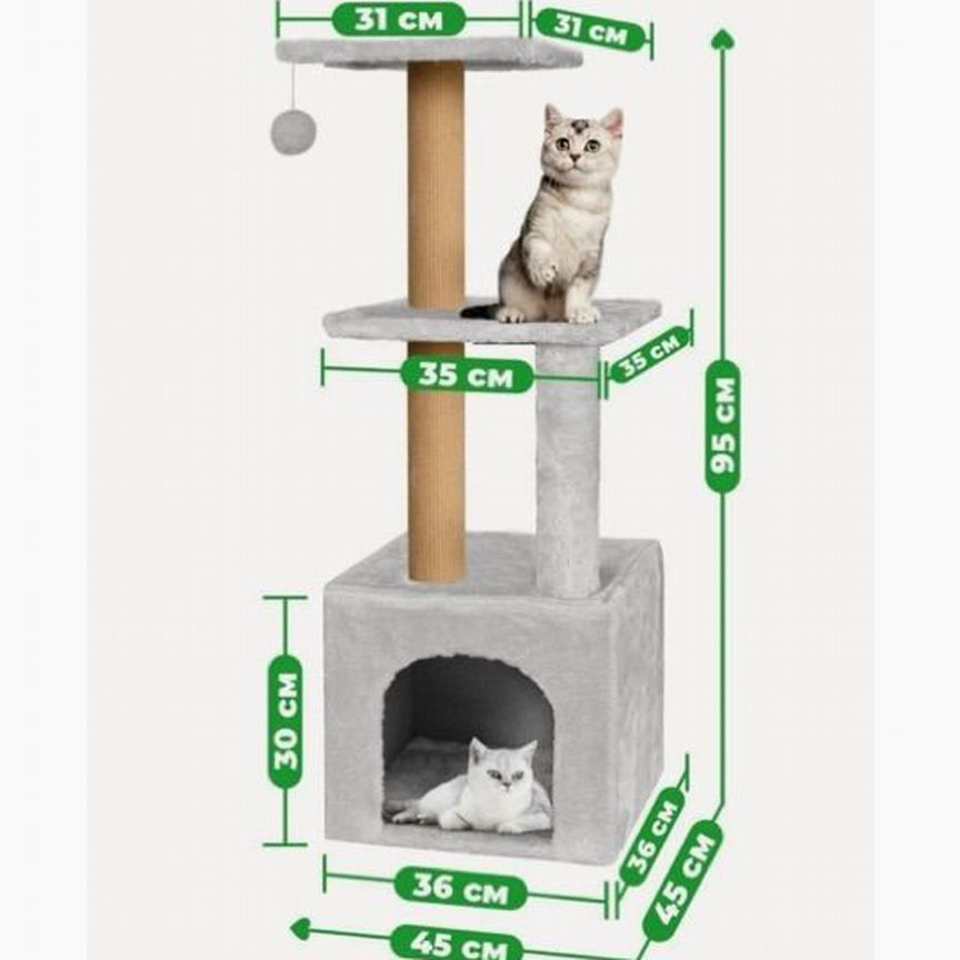 Домик для кошки с когтеточкой