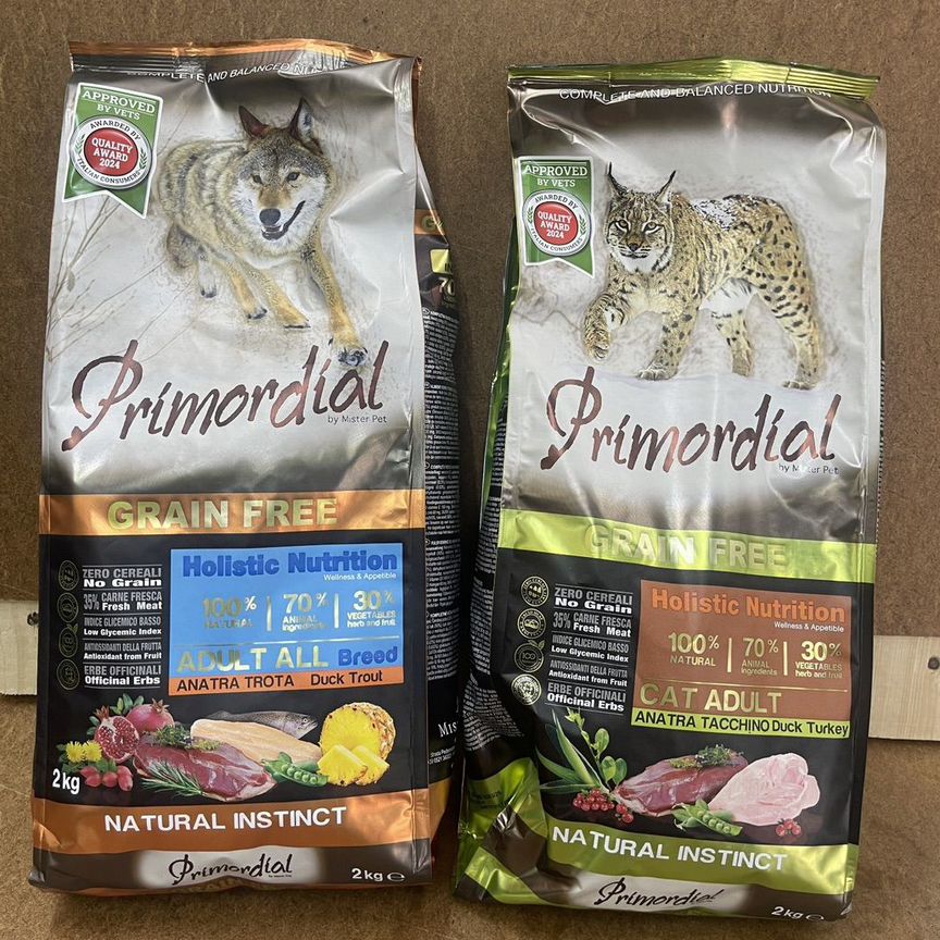 Primordial Dog Adult (форель и утка ) 2 кг