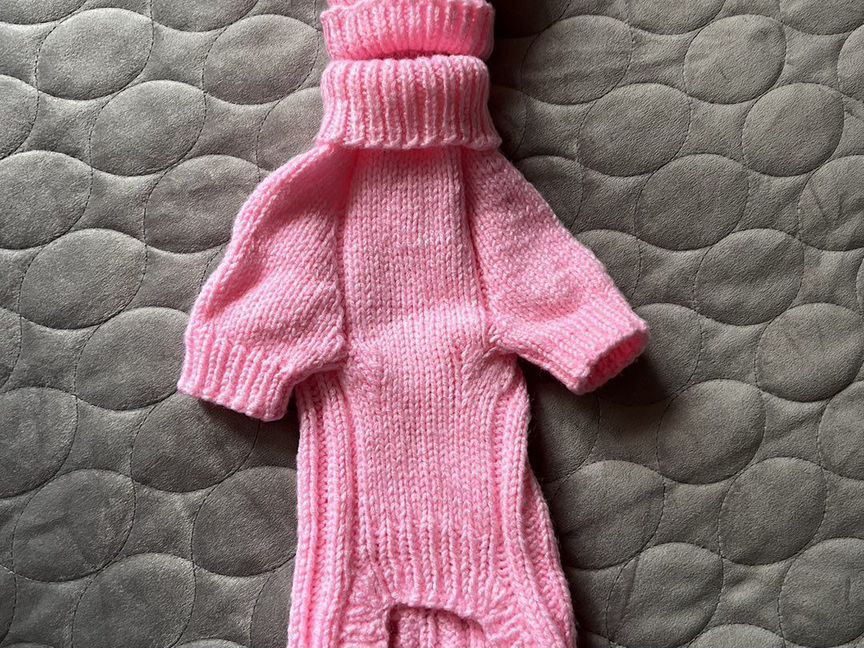 Комплект свитерок и шапочка на маленькую собачку