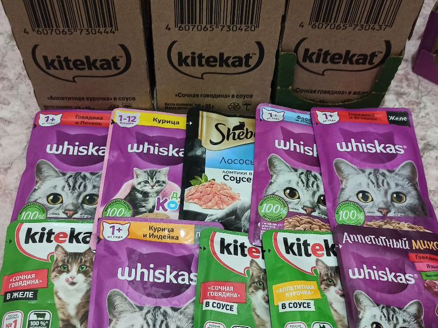 Влажный корм для кошек whiskas, kiteket