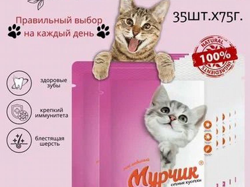 Корм для кошек мурчик