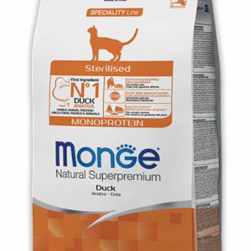 Корм для кошек Monge Sterilized (Утка) 1,5 кг