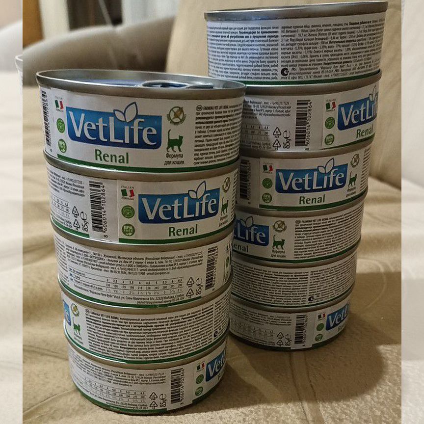 Корм для кошек renal vetlife
