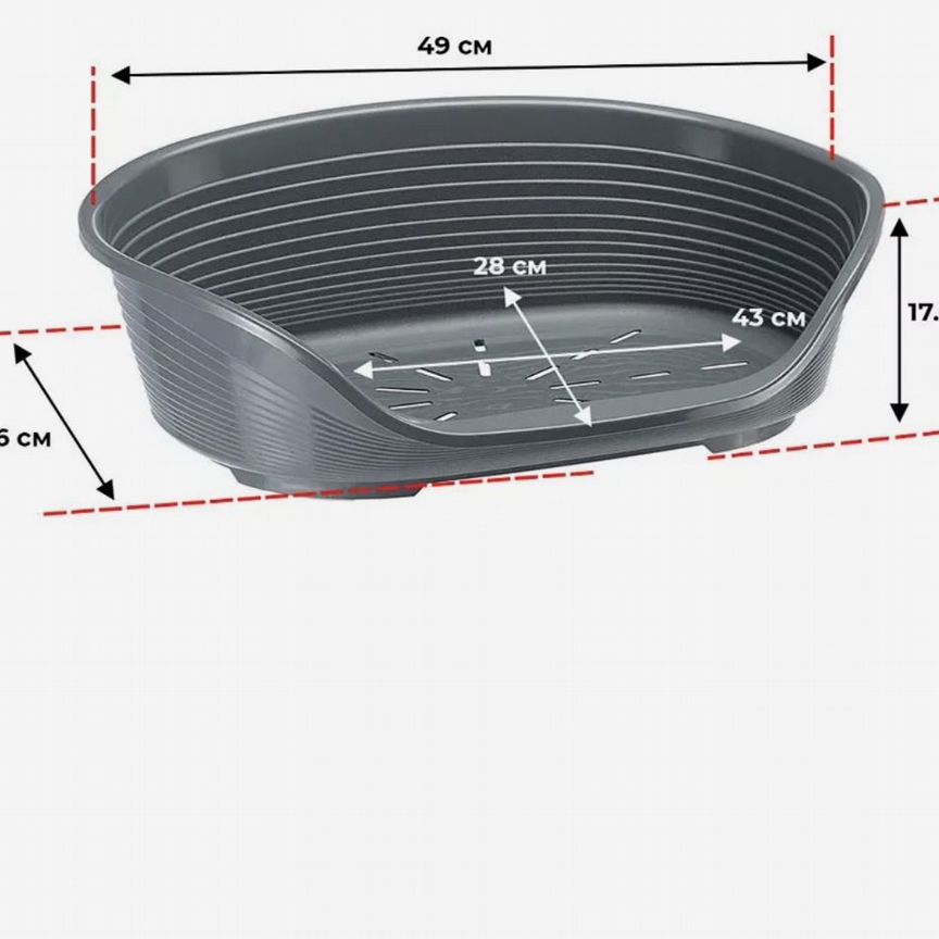 Лежак siesta для собак серый