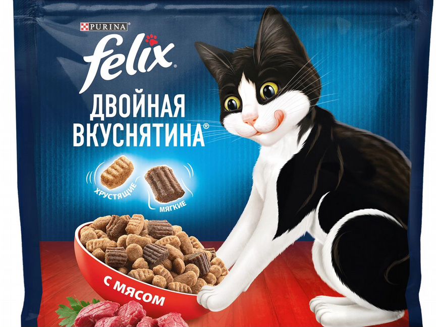 Сухой корм Felix с мясом 1,3 кг