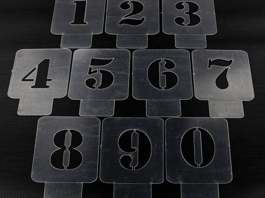 Трафарет для нумерации ульев 6 см (10 цифр,пэт про