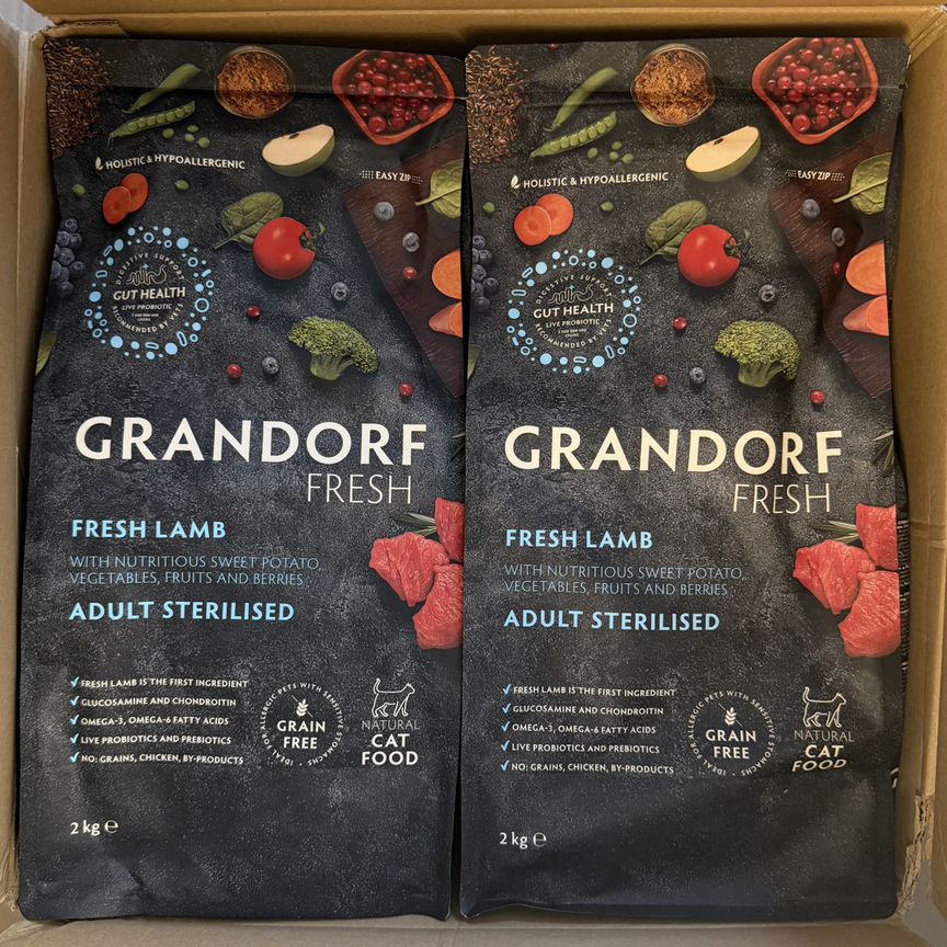 Корм для кошек Grandorf fresh lamb ягненок 2 кг